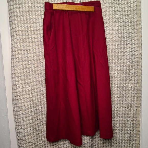 Koret | Skirts | Vintage Koret Deep Red A Line Skirt | Poshmark